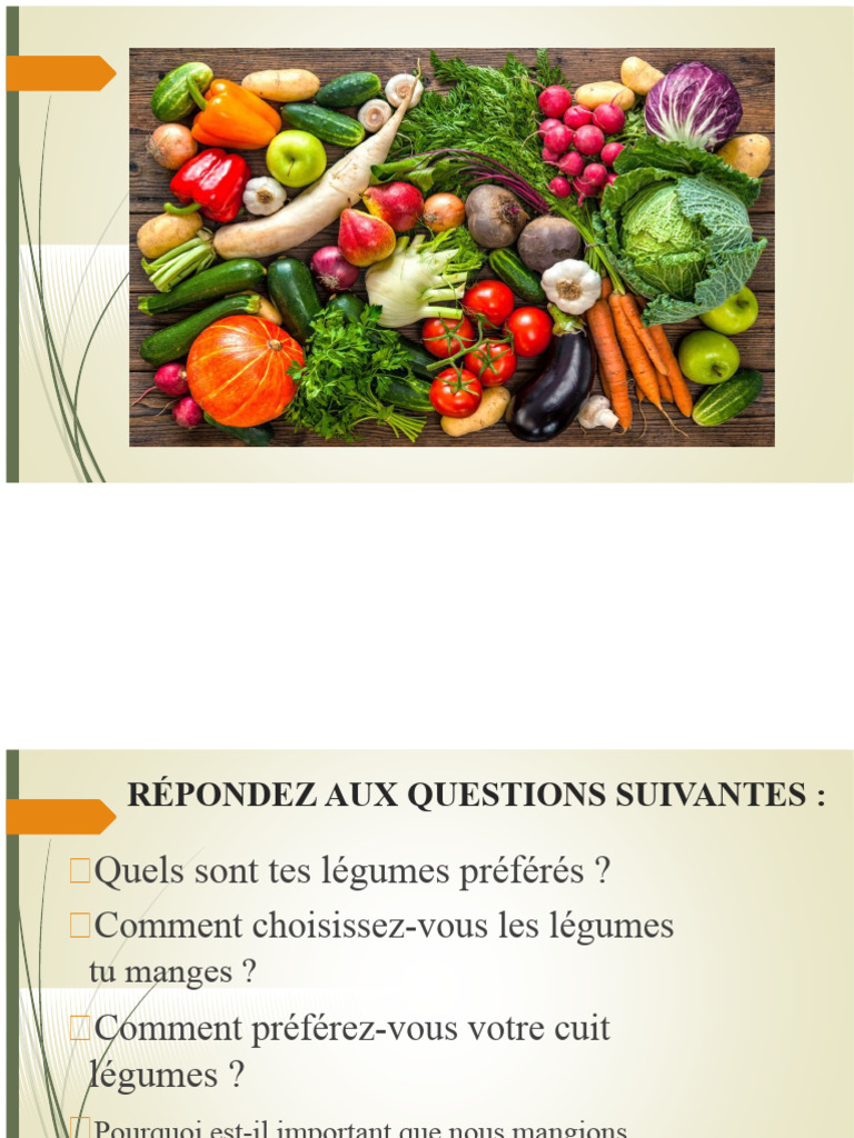 Guide complet sur les légumes et leur préparation | PDF | Légumes ...