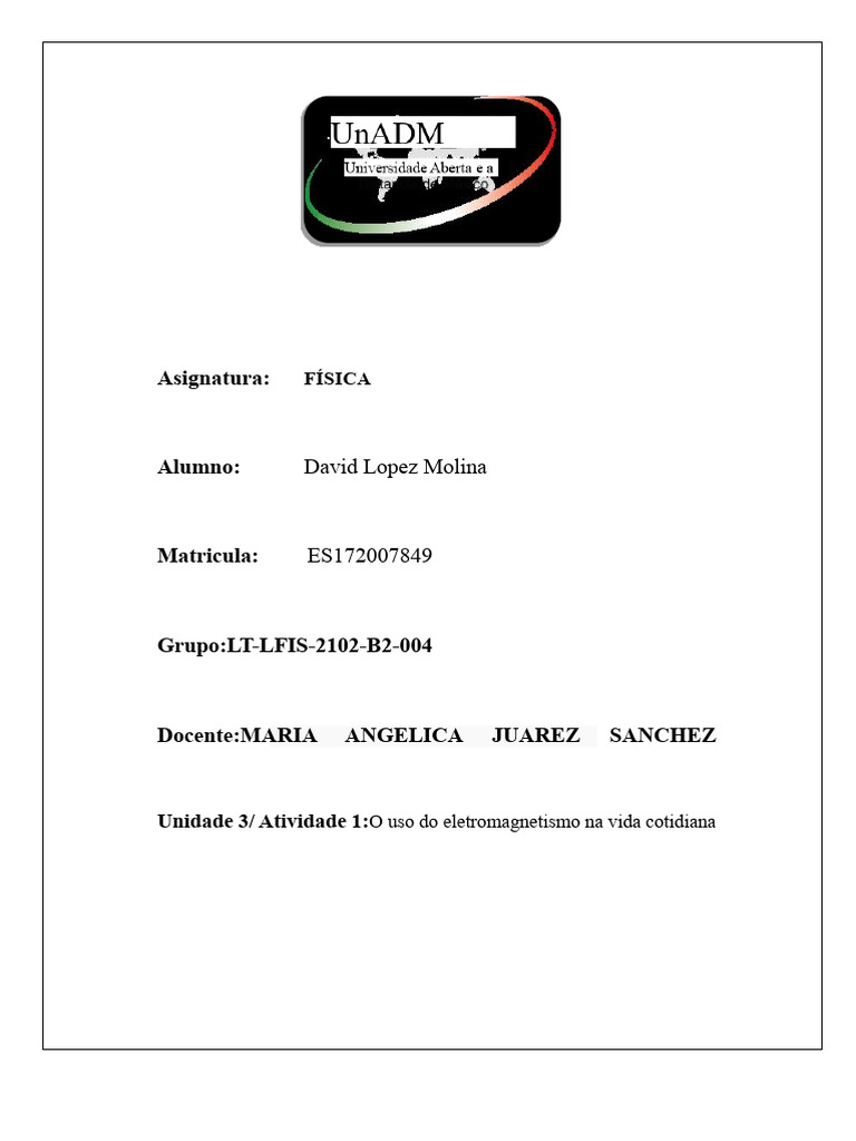 O uso do eletromagnetismo na vida cotidiana | PDF | Eletromagnetismo ...
