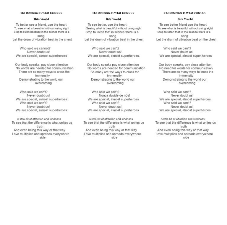 Embracing Differences with Kindness | PDF