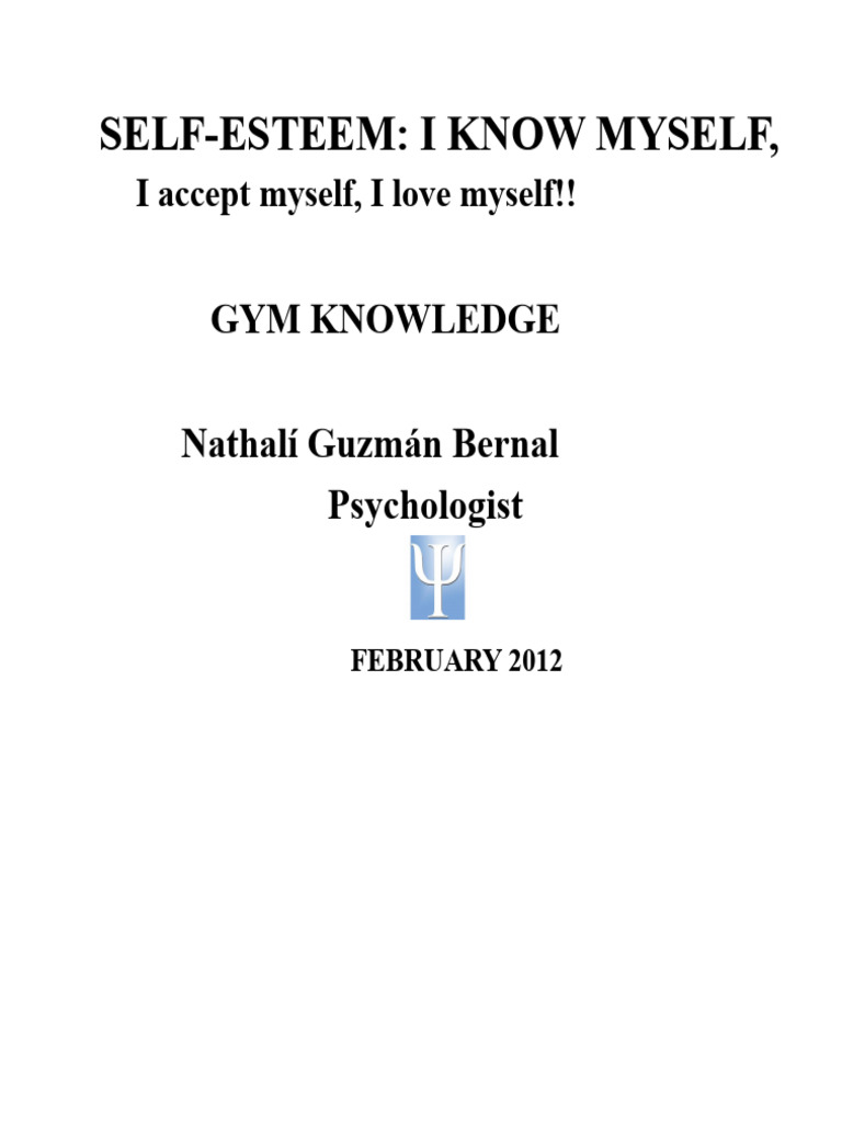 Understanding Self-Esteem Workshop Guide | PDF