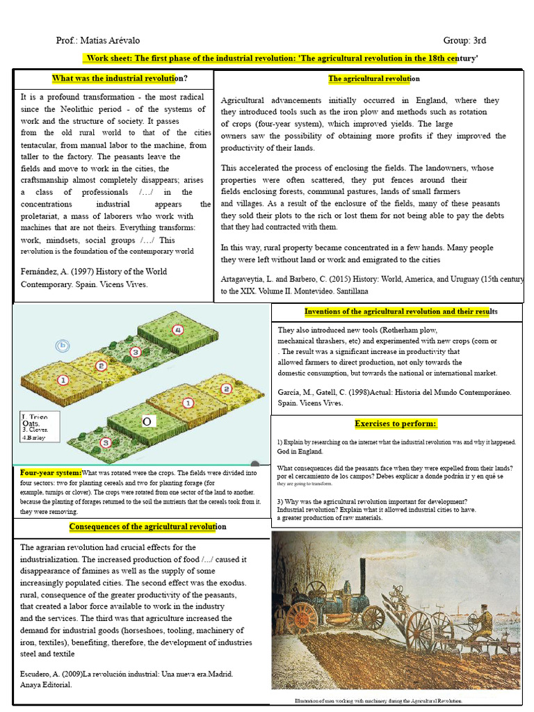 The agricultural revolution | PDF | Enclosure | Industrial Revolution