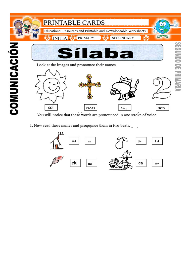 Syllable Sheet for Second Grade | PDF