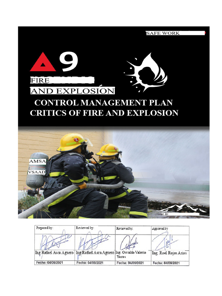 Fire and Explosion Control Management Plan | PDF | Fires | Fire Safety