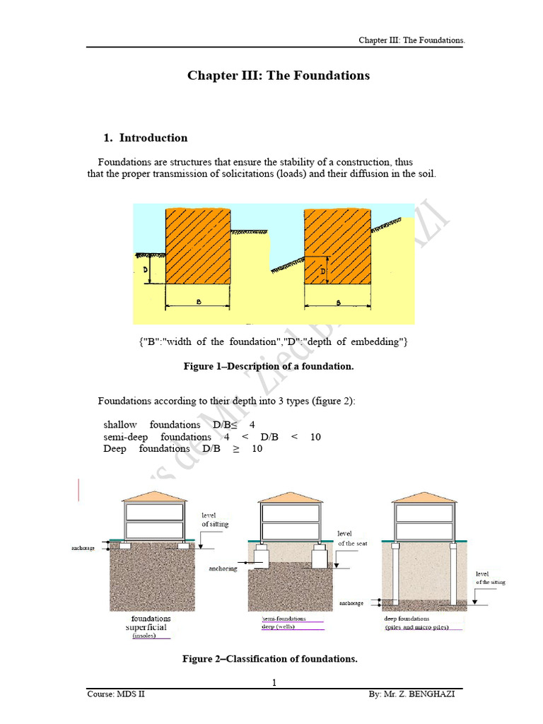 Chapter III - The Foundations | PDF | Foundation (Engineering ...