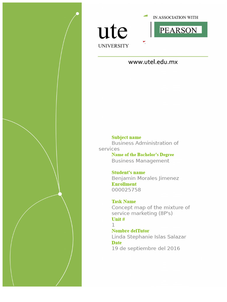 Conceptual Map of The Services Marketing Mix (8P's) | PDF | Marketing ...