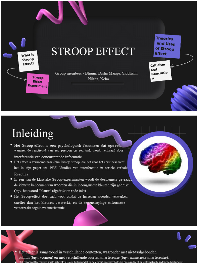 Het Stroop-effect experiment en de beperkingen ervan | PDF