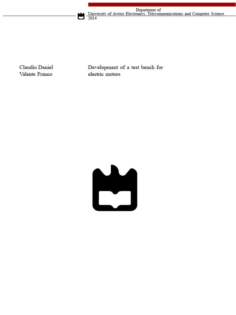 Development of A Test Bench For Electric Motors | PDF | Electric Motor ...