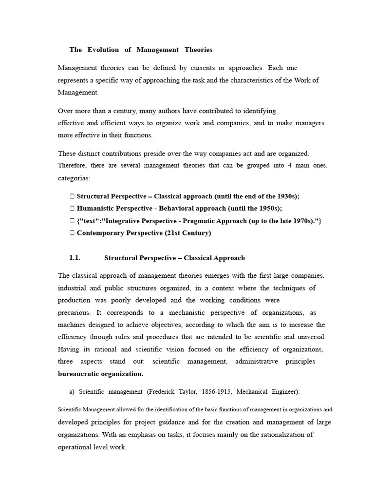 The Evolution of Management Theories | PDF | System | Behavioural Sciences