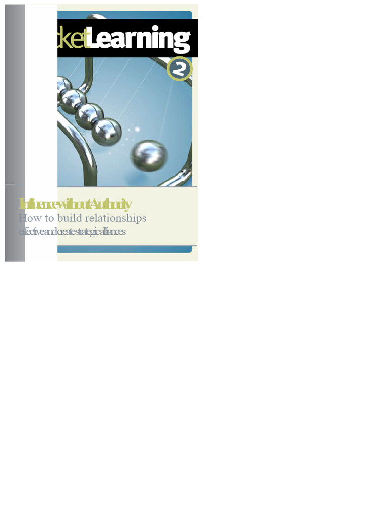 Pocket Learning 2 Influence Without Authority PDF | PDF | Cooperation ...