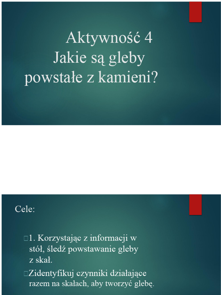 Aktywność 4 Formowanie Gleby | PDF