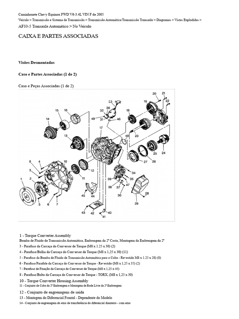 Caixa e Peças Associadas (Transmissão Automática_Transaxle) - ALLDATA ...