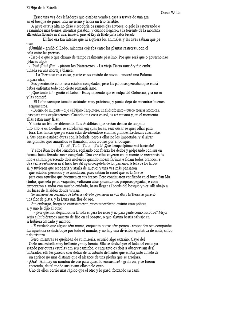 El Hijo de la Estrella - Oscar Wilde | PDF