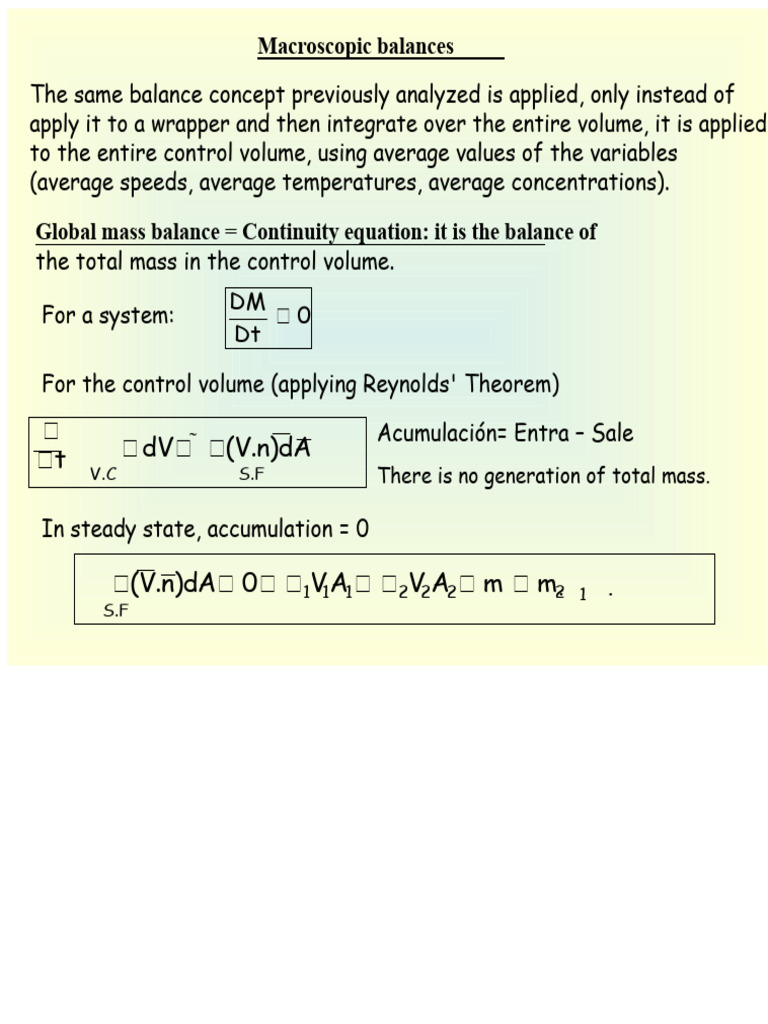 macroscopic balances mechanical energy | PDF | Fluid Dynamics | Momentum