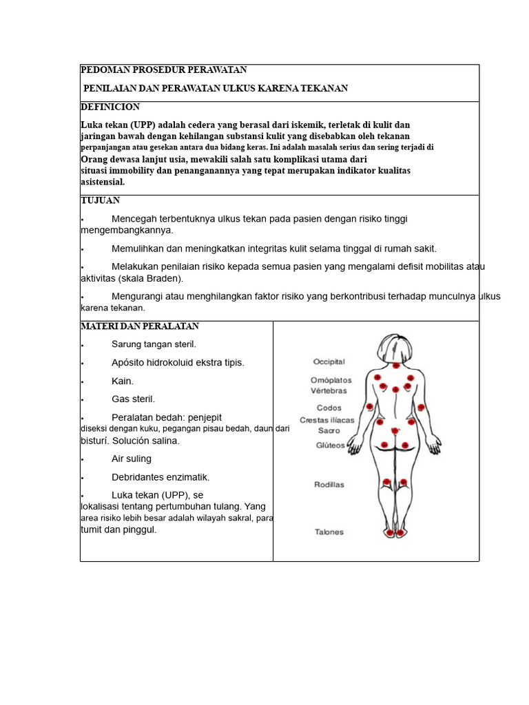 Panduan Perawatan Ulkus Tekan | PDF