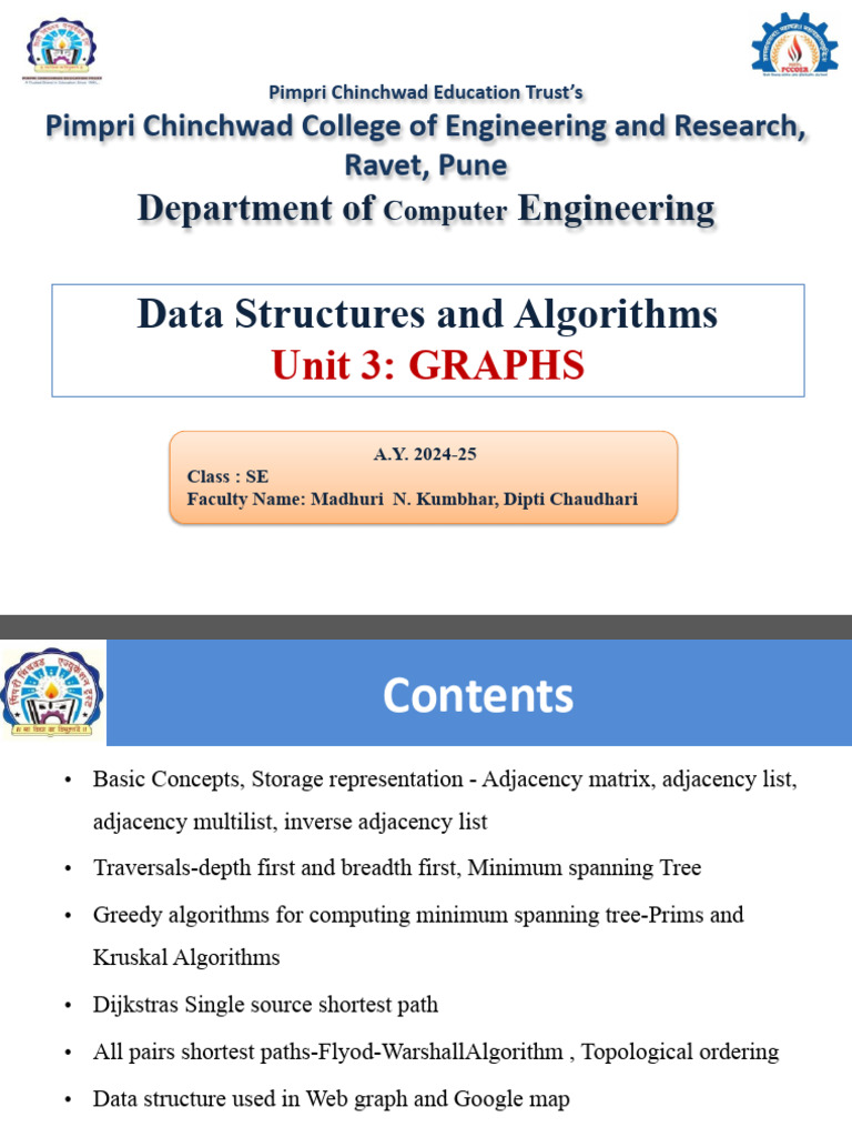 Unit-3 Graph - SE | PDF | Vertex (Graph Theory) | Theoretical Computer ...