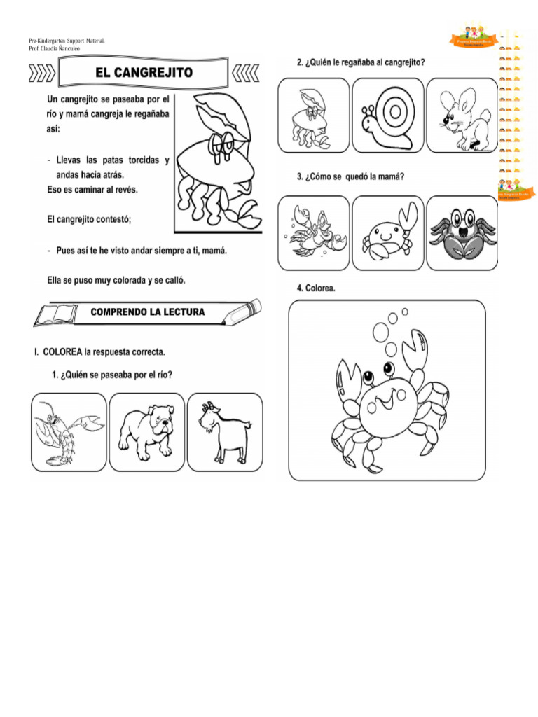 Reading Comprehension the crab.docx | PDF
