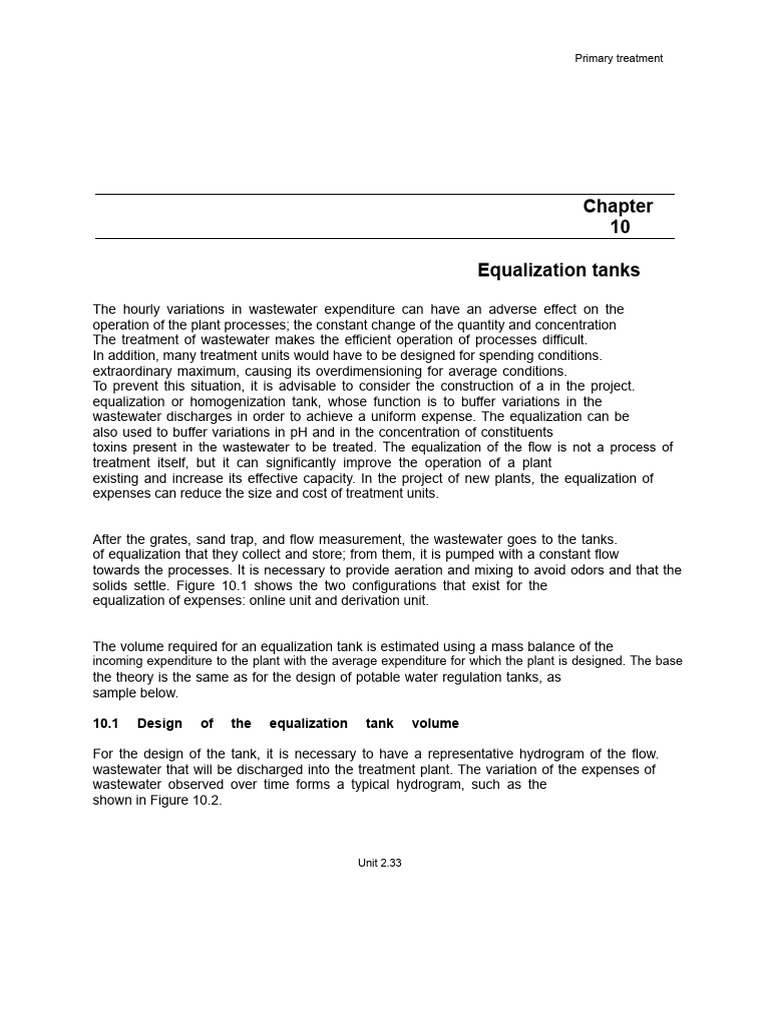 Designing Equalization Tanks for Wastewater | PDF | Sewage Treatment ...