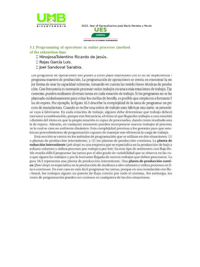 Exhaustion Methods in Production Processes | PDF