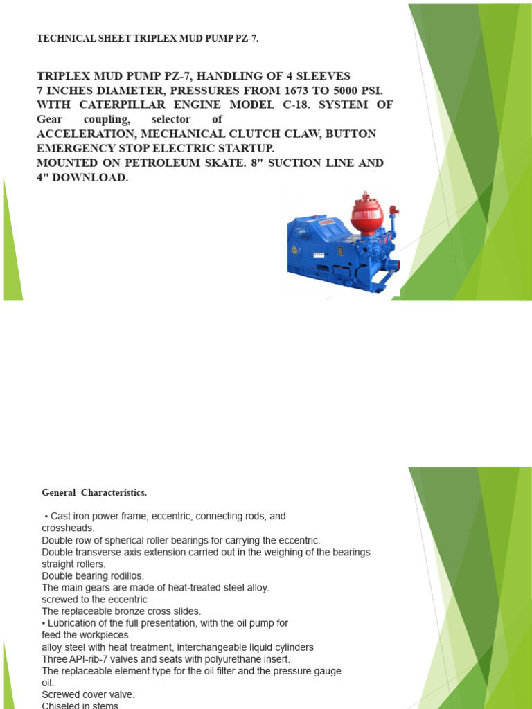 specifications pz7 | PDF | Pump | Bearing (Mechanical)
