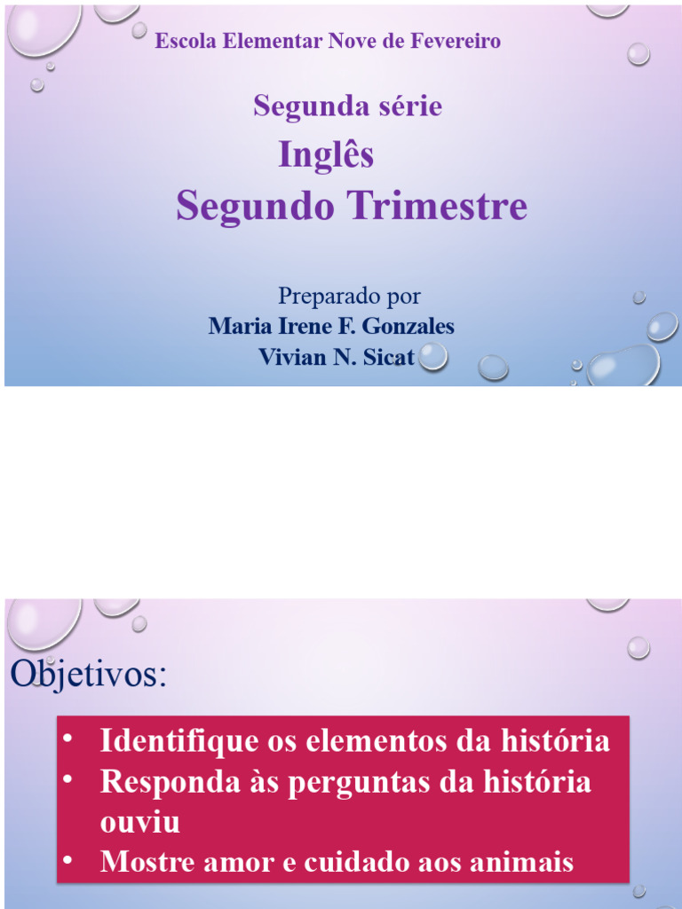 Atividades de Inglês: A Décima Galinha | PDF