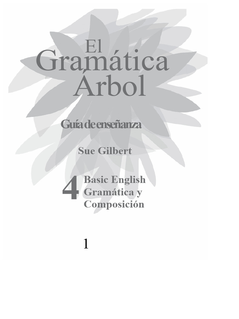 El Árbol de Gramática 4 | PDF | Asunto (gramática) | Verbo