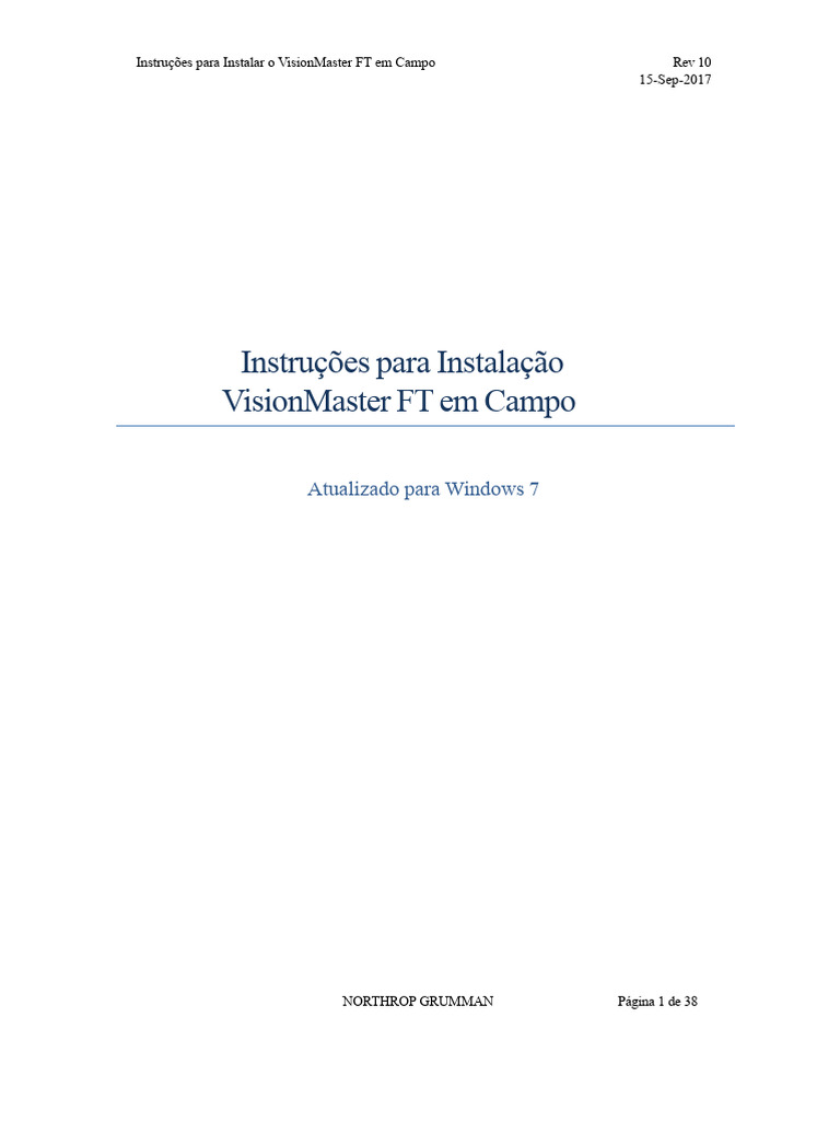 Instalação do VisionMaster FT em Campo | PDF | Inicialização ...