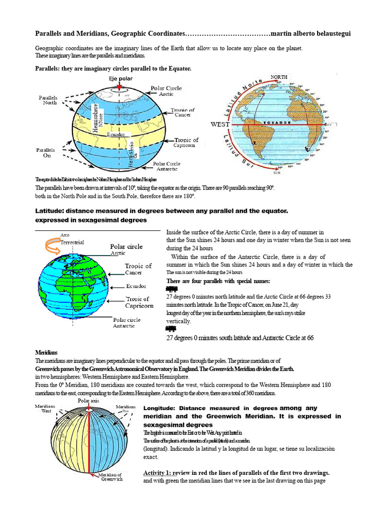 Understanding Geographic Coordinates | PDF | Longitude | Equator