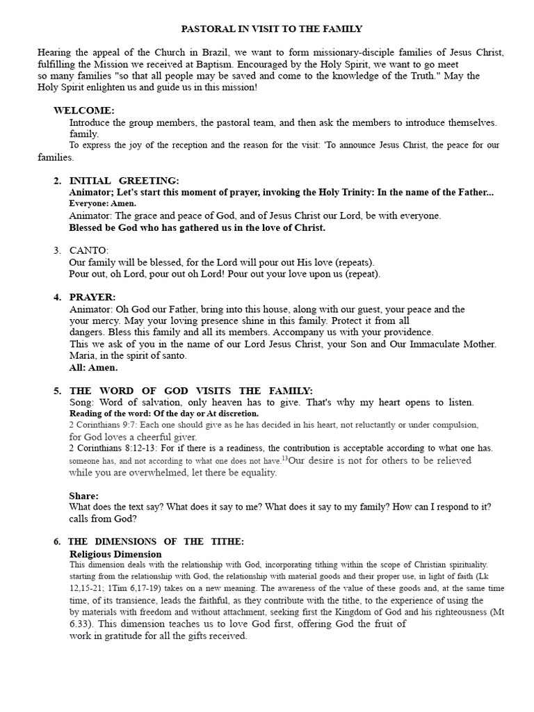 Home Visit Script | PDF | God The Father | God