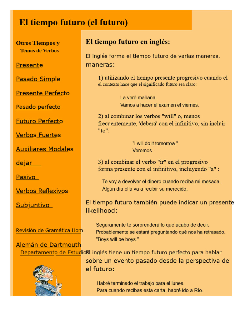 El Tiempo Futuro (El Futuro) | PDF | Verbo | Idioma en Inglés