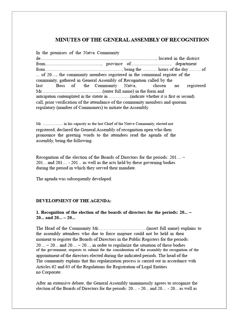 General Assembly Act of Recognition.doc | PDF | Government | Justice