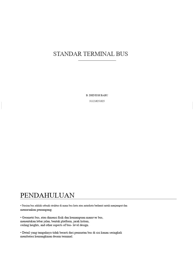 Standar terminal bus | PDF