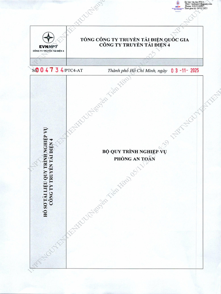 4734 Bo Quy Trinh Nghiep Vu P.at | PDF