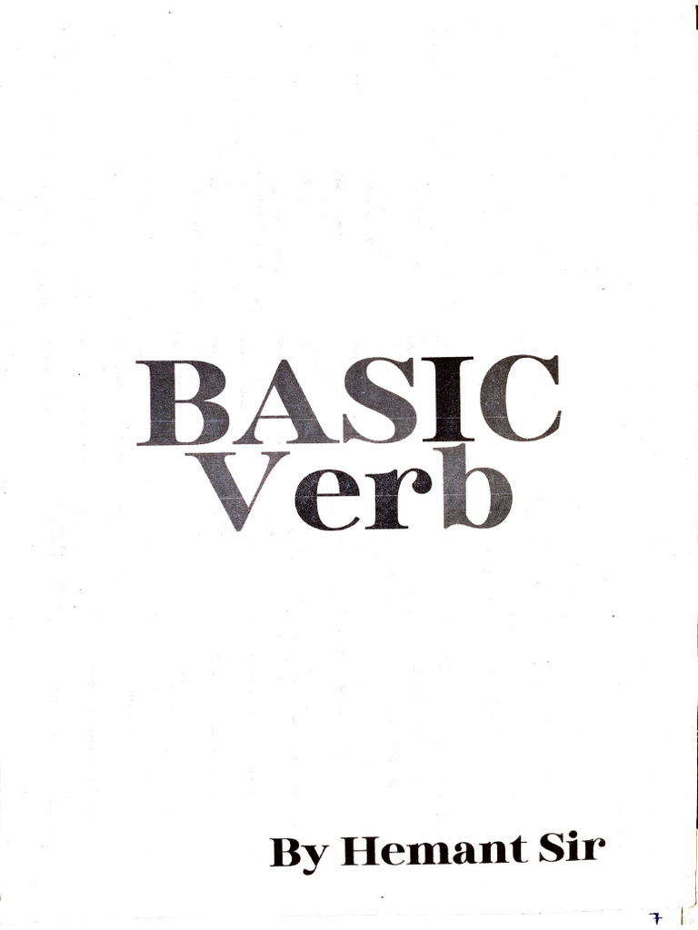 Basic Verb -1 | PDF