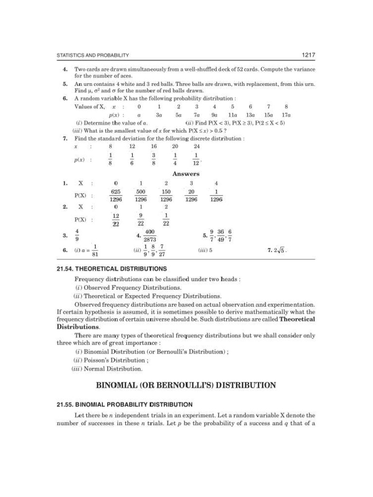 Binomial and Poisson Distribution | PDF