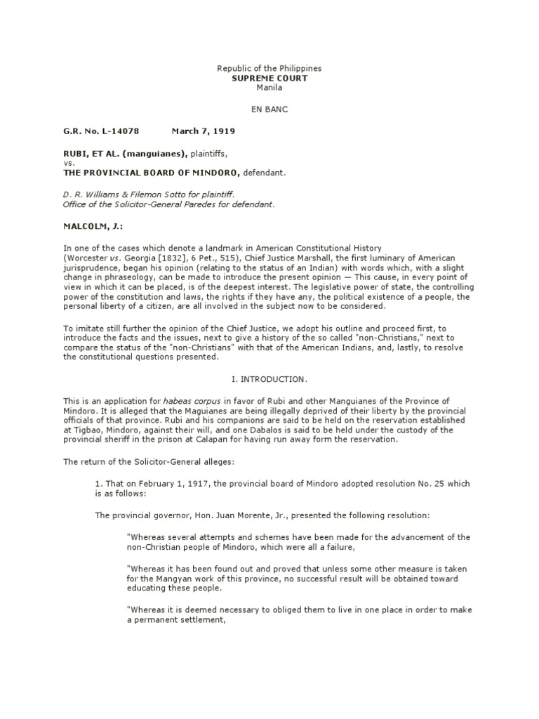 Supreme Court: D. R. Williams & Filemon Sotto For Plaintiff. Office of ...