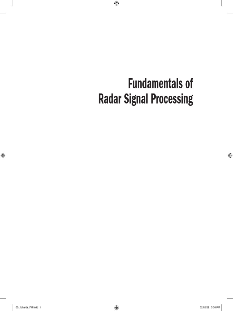 Radar Signal Processing Basics | PDF | Wireless | Electrical Engineering