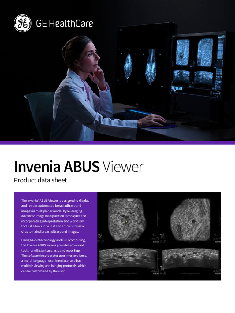 Invenia ABUS Viewer Datasheet (August 2021)_DS_DOC2543341_3 | PDF ...