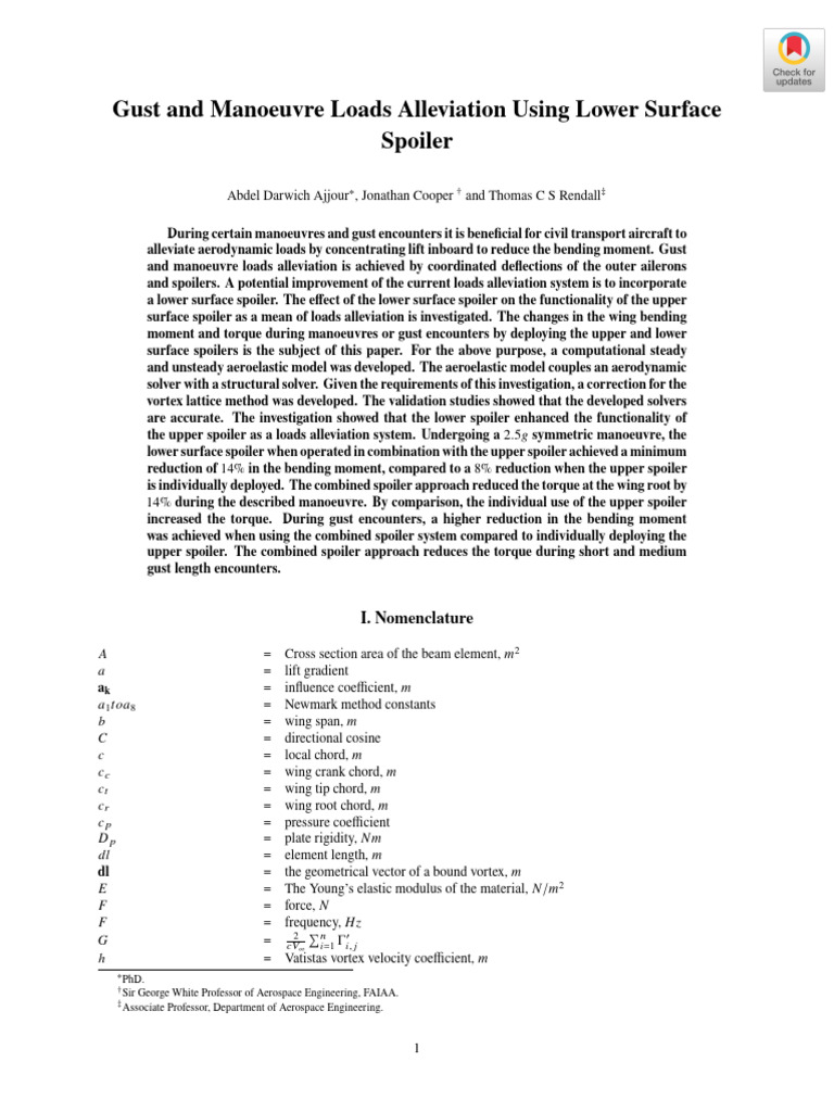 Darwich 2022 Gust and Manoeuvre Loads Alleviation Using Lower Surface ...