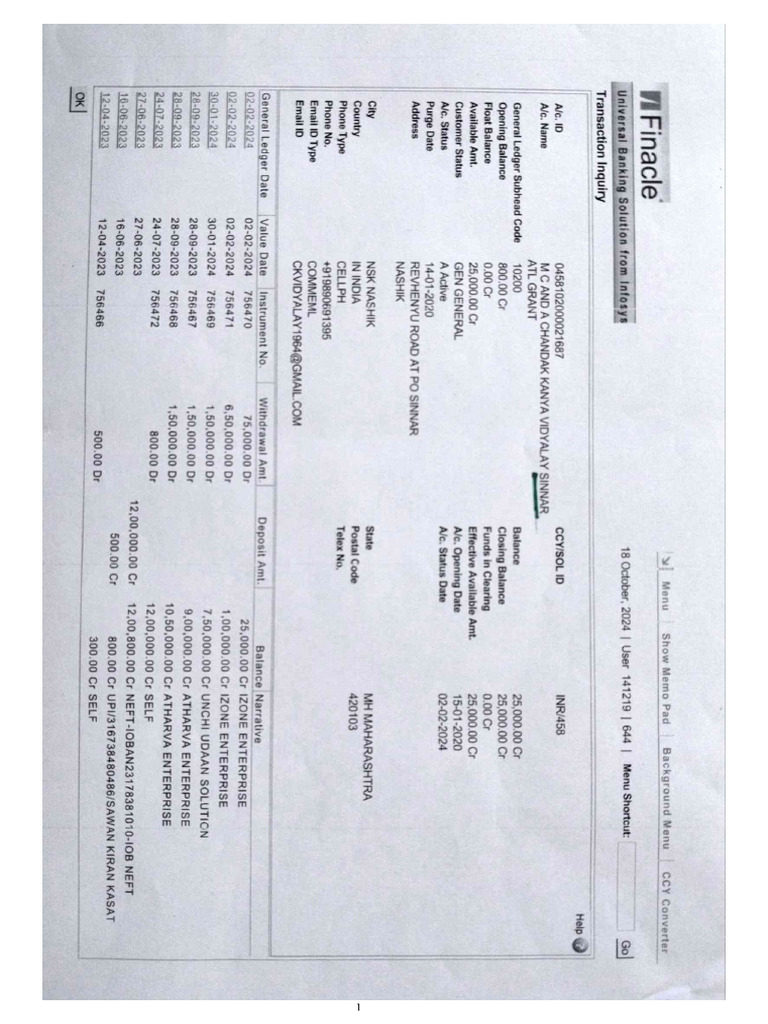 Sample Bank Statemnet | PDF