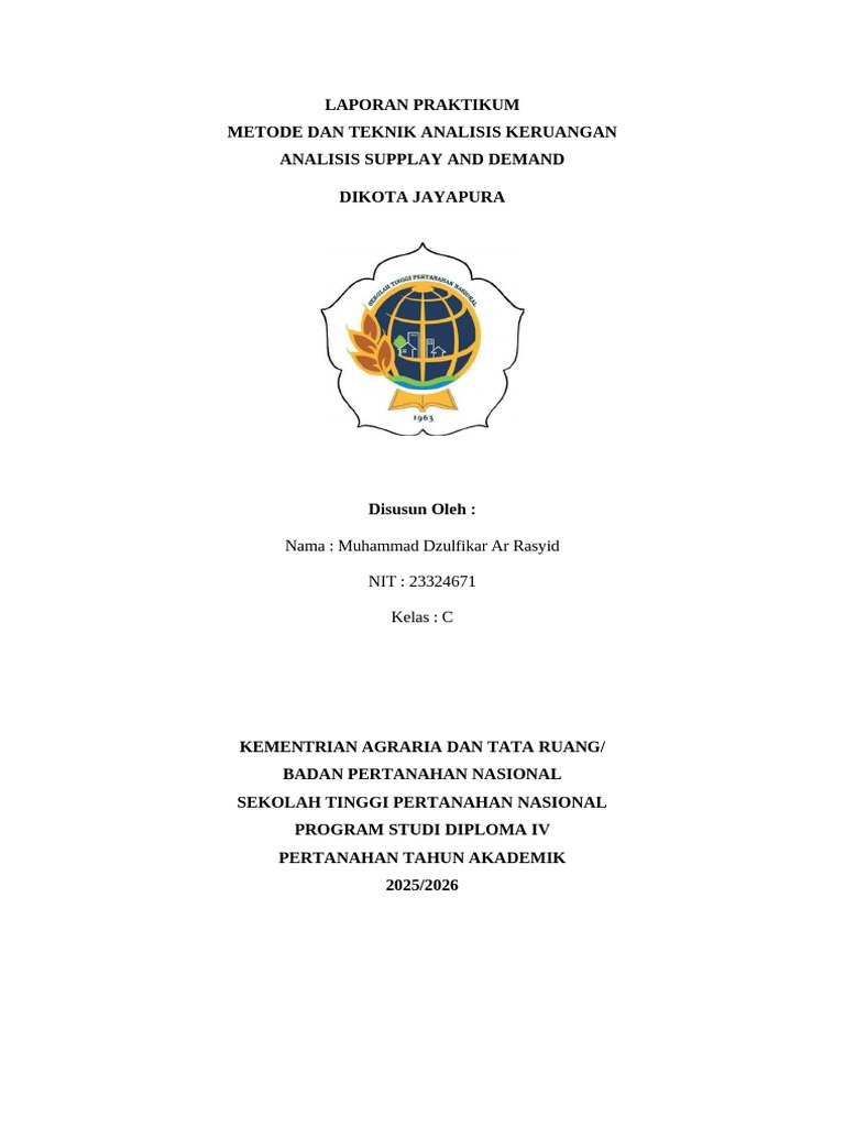 Analisis Supply Demand Permukiman Jayapura | PDF