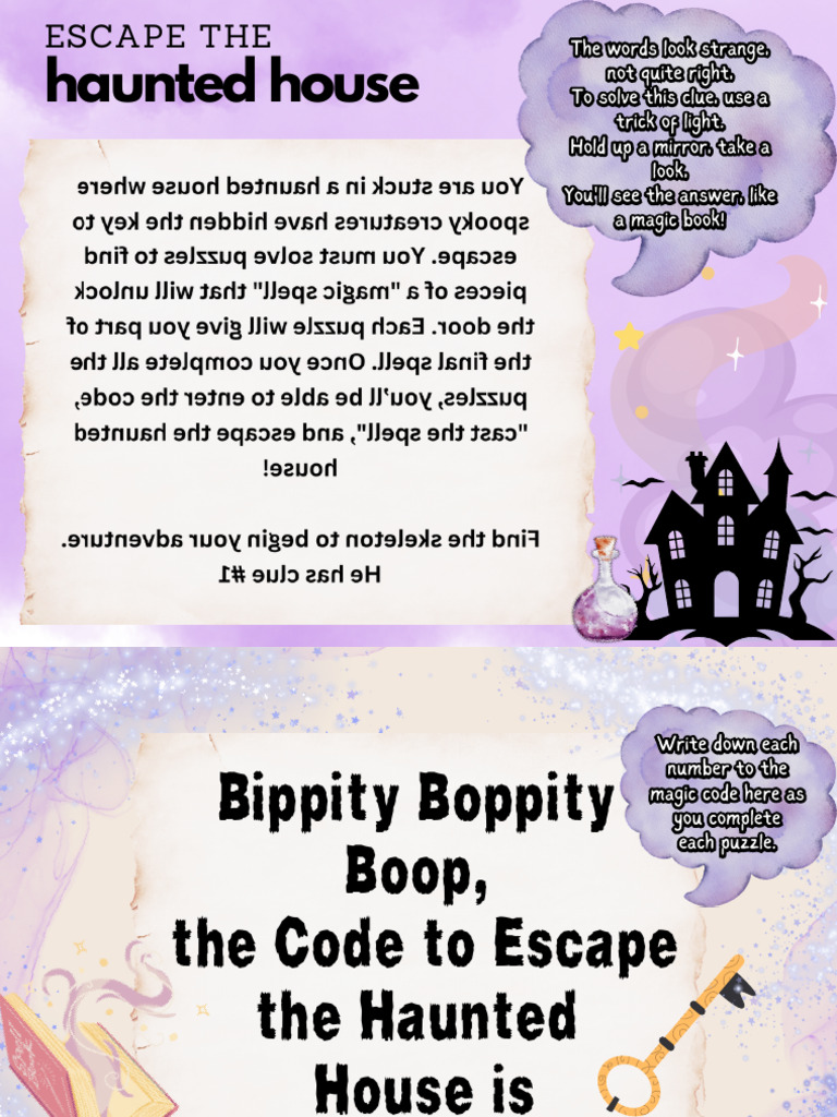 Halloween Haunted House Escape Room 1 | PDF