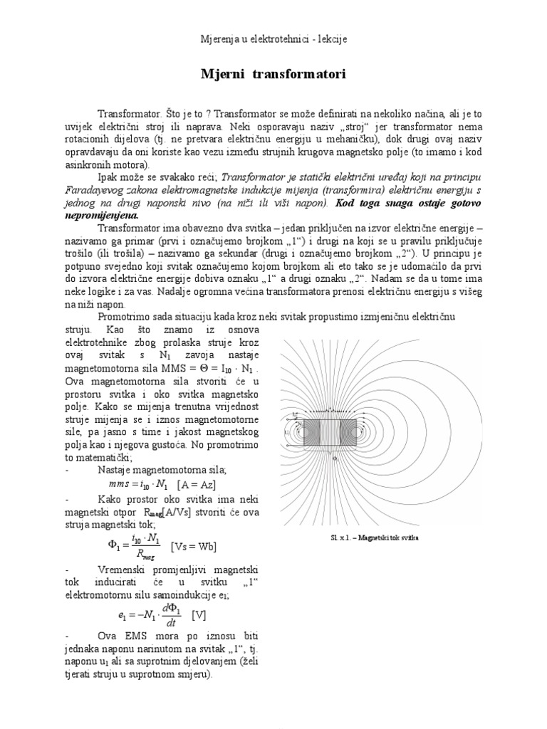 MUE Mjerni Transformatori | PDF