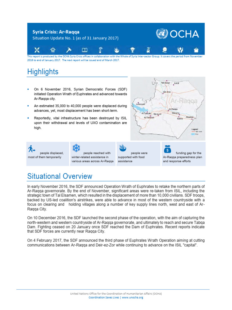 Syria Crisis: Ar-Raqqa Situation Update | PDF | Arab Winter | Syrian ...