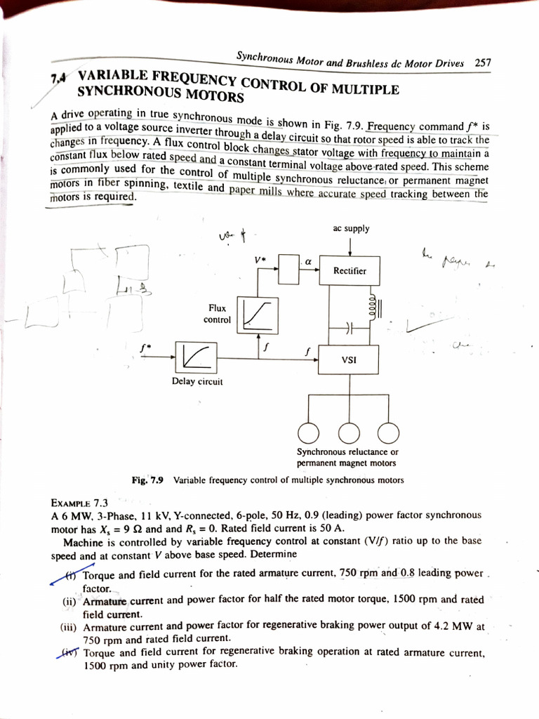 Variable Frequency Control of Synchronous Motors | PDF | Electric Motor ...