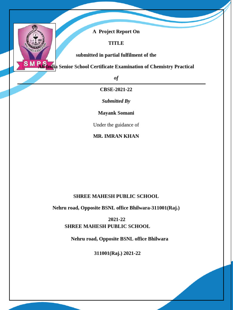 Sample Project | PDF | Refraction | Refractive Index
