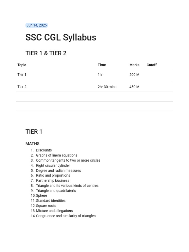 CGL Syllabus 25 | PDF | Circle | Triangle
