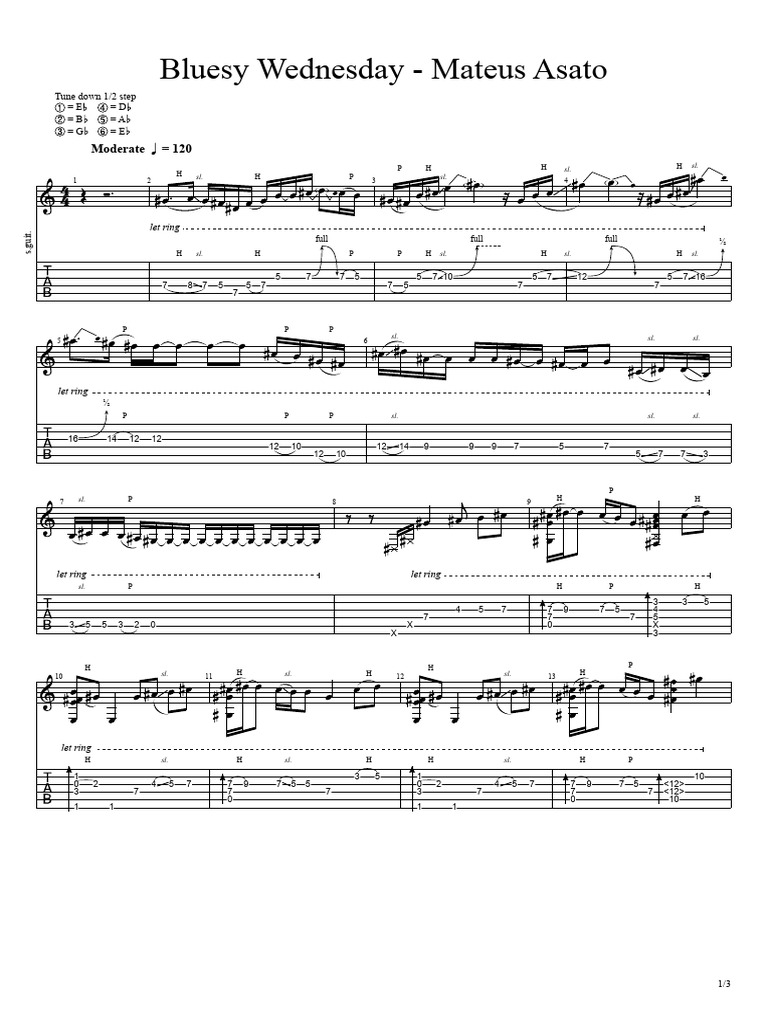 Bluesy Wednesday Guitar Tabs | PDF