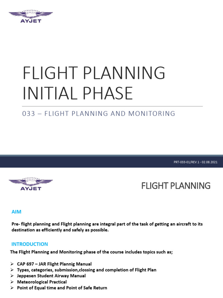 Flight Planning Initial Phase | PDF | Aircraft | Aerospace