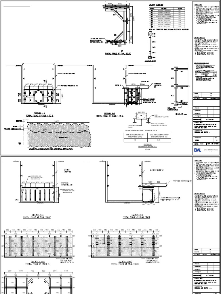 Horizontal Excavation Design Sample | PDF | Buckling | Bending