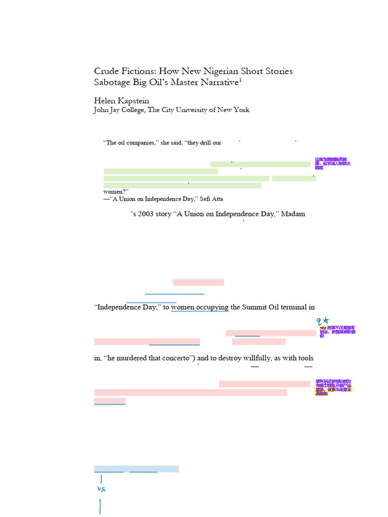 Crude Fictions - How New Nigerian Short Stories Sabotage Big Oil’s ...